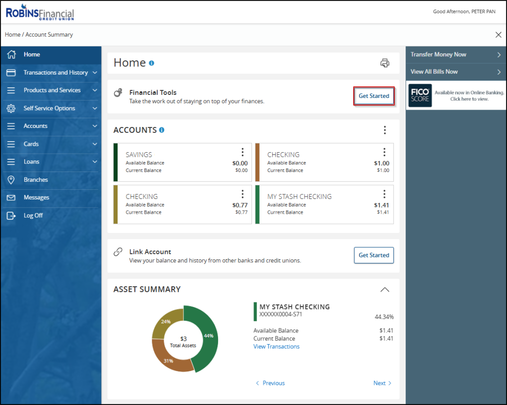 Financial Tools - Digital Banking User Guide - 1