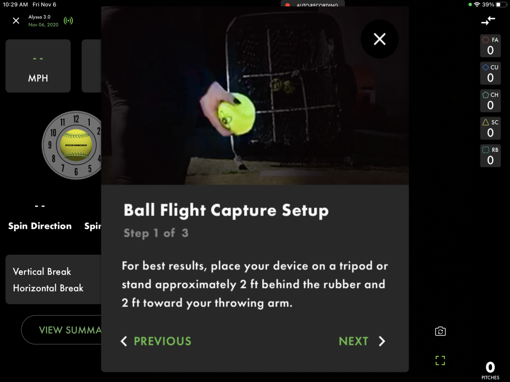 Dual Capture Video - PitchTracker Softball - 1