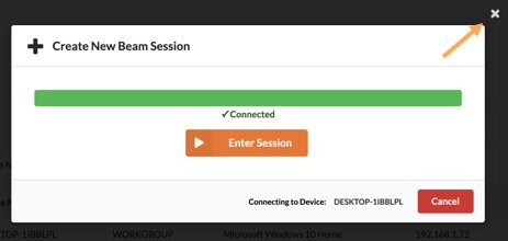 Connecting to a device using Beams