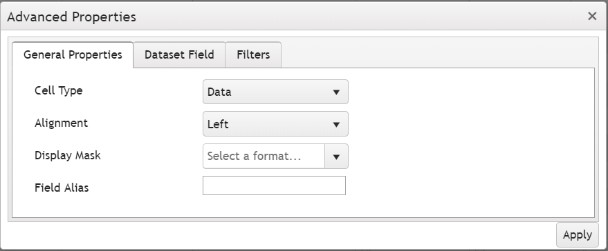Advanced Field Properties - Nathean Analytics - CustomerBuild