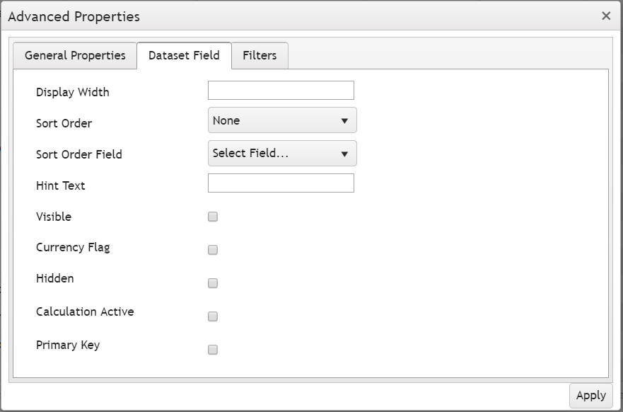 Advanced Field Properties - Nathean Analytics - CustomerBuild