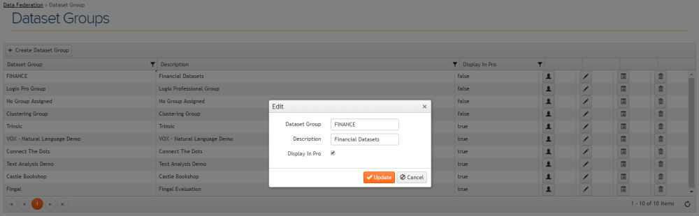 Creating a New Dataset Group - Nathean Analytics - CustomerBuild