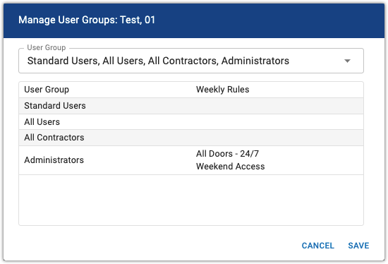 Manage User Groups - Pure Access Product Manual - 1