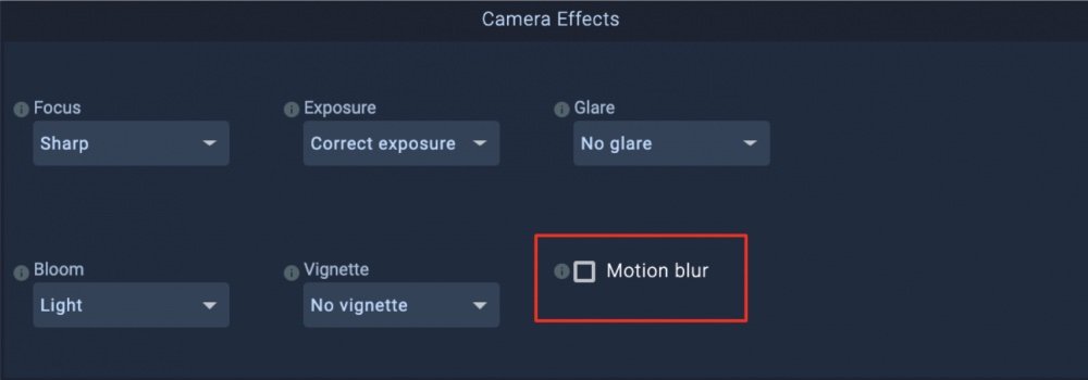 Camera Motion Blur - Cognata User Manual 2020-02 - 1.7