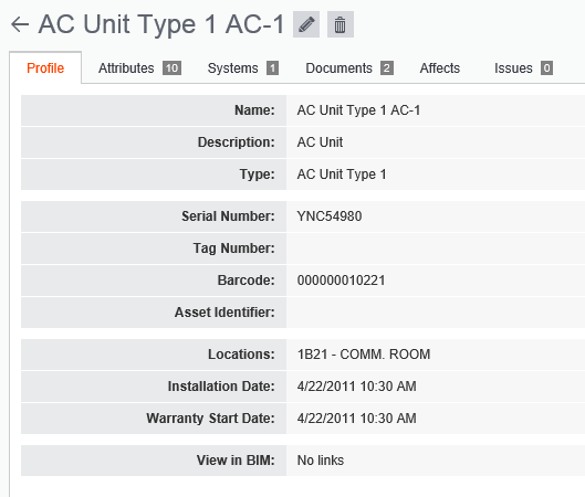 COBie: Component - EcoDomus - 1