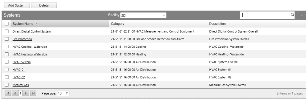 COBie: System and Zone - EcoDomus - 1