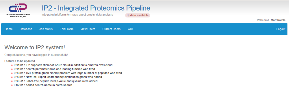 3.5 Administration Account - IP2 - Integrated Proteomics Pipeline - 1