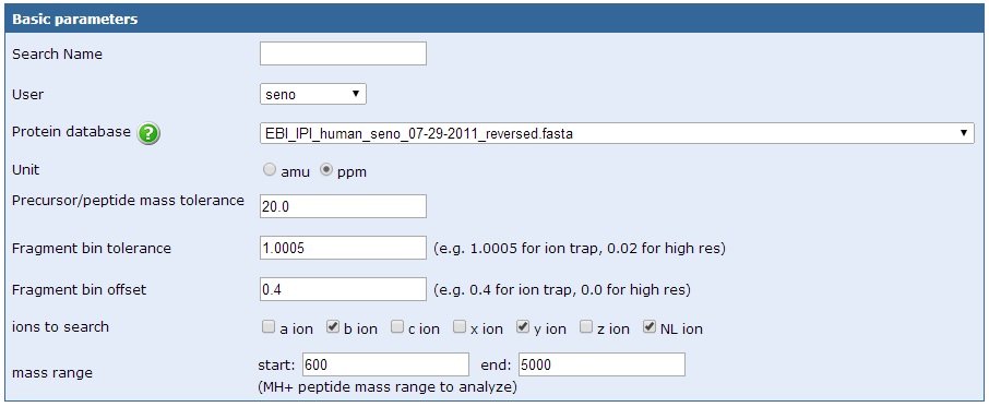 7.2 Comet Search Engine - IP2 - Integrated Proteomics Pipeline - 1