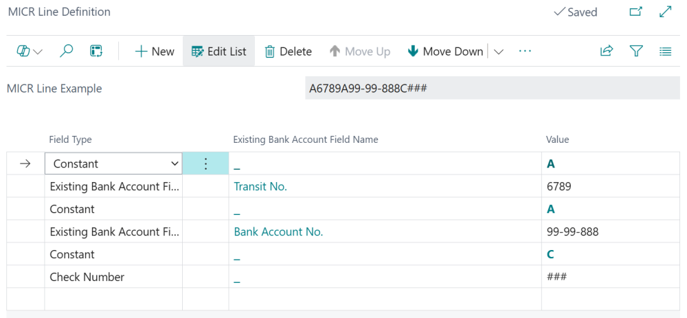Configuring the MICR Line - Payment Hub for Business Central User Guide ...