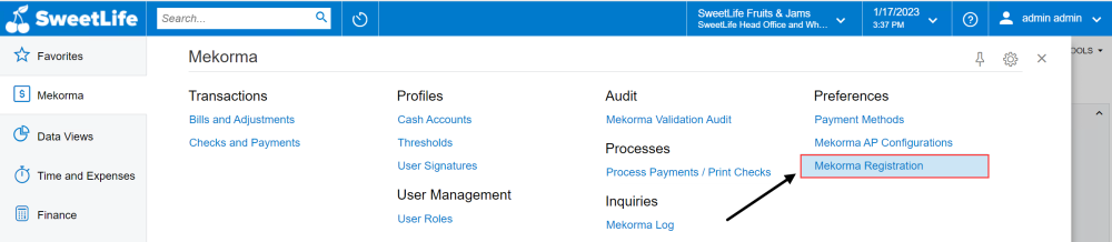 Registering Mekorma Vendor Validation - Vendor Validation for Acumatica User Guide - v3