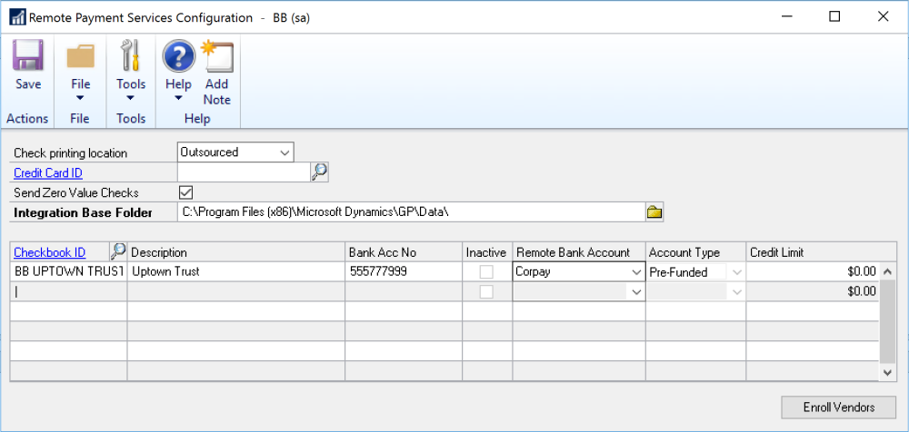 Remote Payment Services Configuration - Mekorma Products for GP User Guide - Build x92