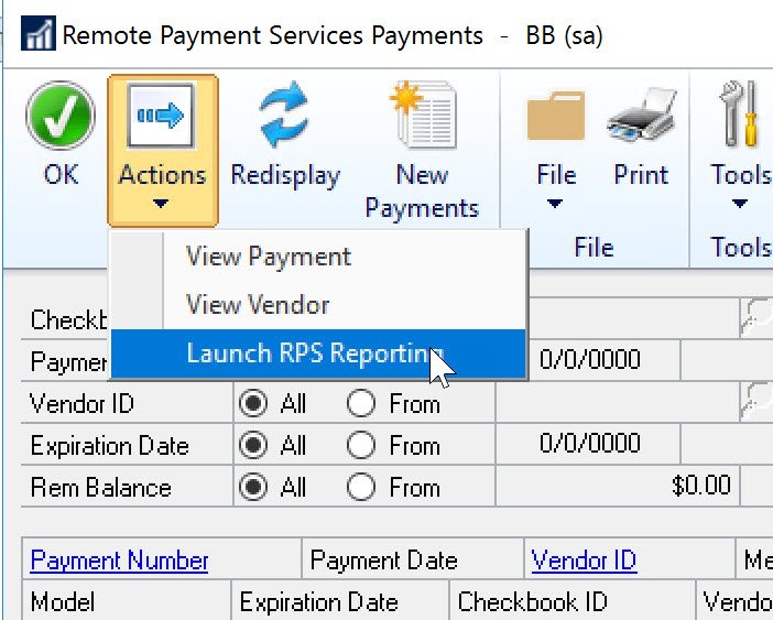 Mekorma Remote Payment Services Reporting Tool - Mekorma Products for GP User Guide - Build x92
