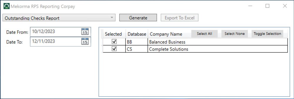 Mekorma Remote Payment Services Reporting Tool - Mekorma Products for GP User Guide - Build x94