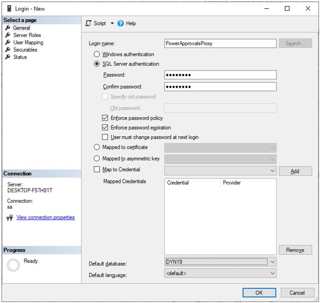 Setting Up A Sql Server Proxy Login Powerapprovals Implementation Guide For Gp 1