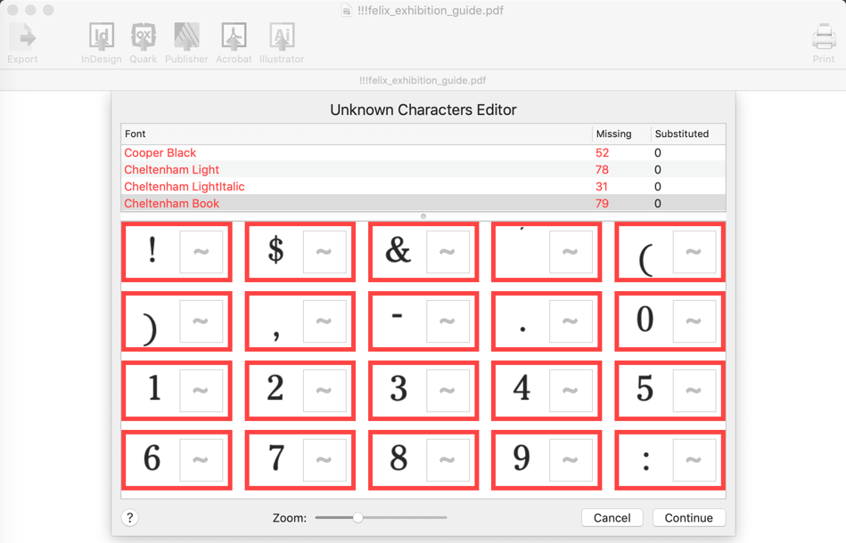 Unknown Characters Editor - OmniMarkz User Guide - 1