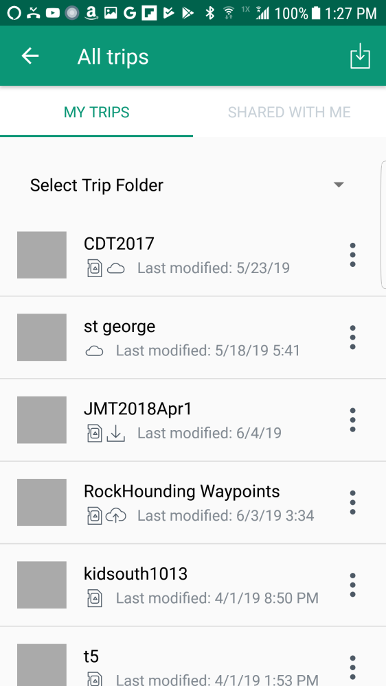 Trips - BackCountry Navigator XE - 1