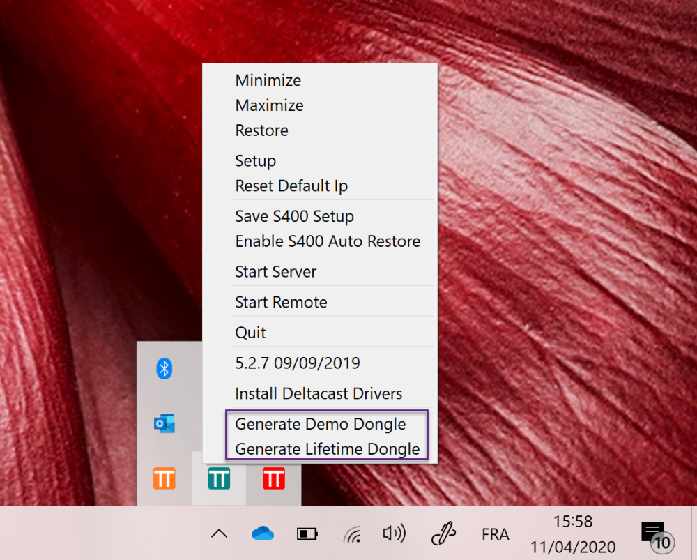 Generate a dongle context file - Modulo Player user manual - 1