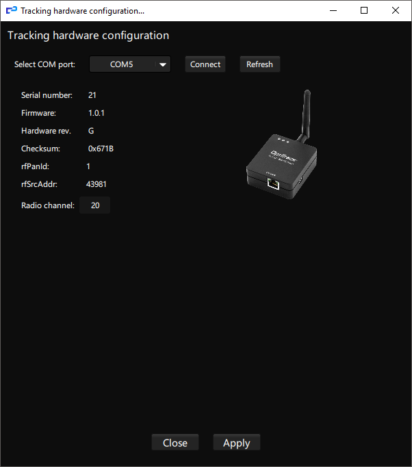 Tracking hardware config - Modulo Kinetic user manual - V5