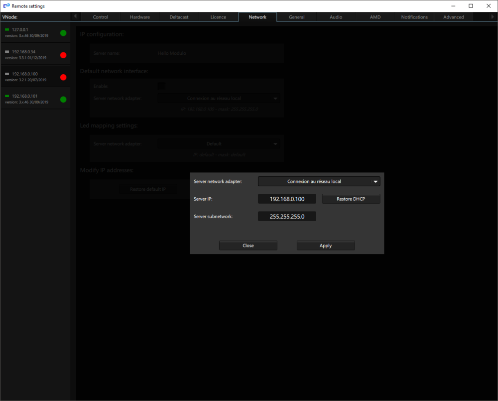 Network - Modulo Kinetic user manual - V4