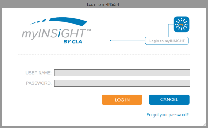 How to Log into the Software - myINSiGHT User Manual (295-022, Rev. T ...
