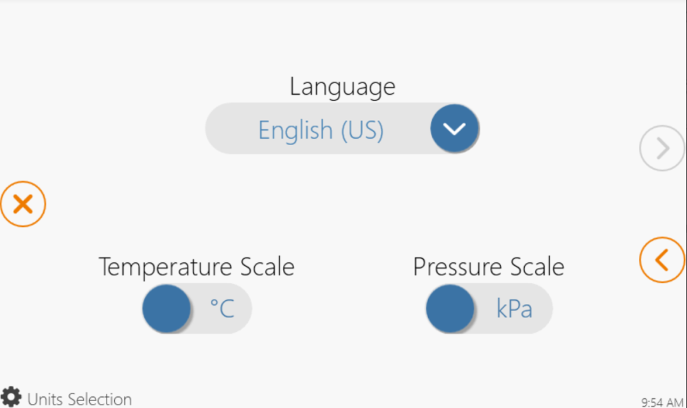 Setting Units and Language - DEMI 930 - 1