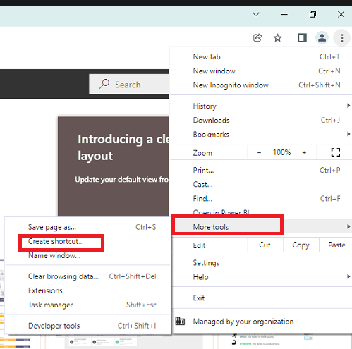 Create Power BI shortcut - Planned / Urgent Hardware Exchange V2 - 1