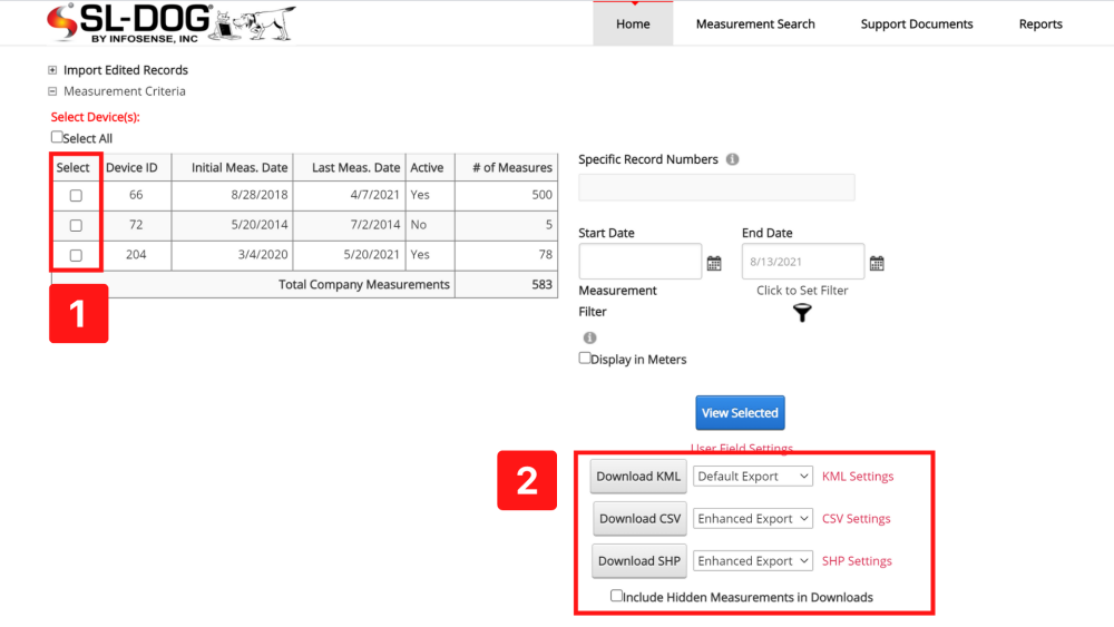 Export Data - SL-DOG Users Manual - 1