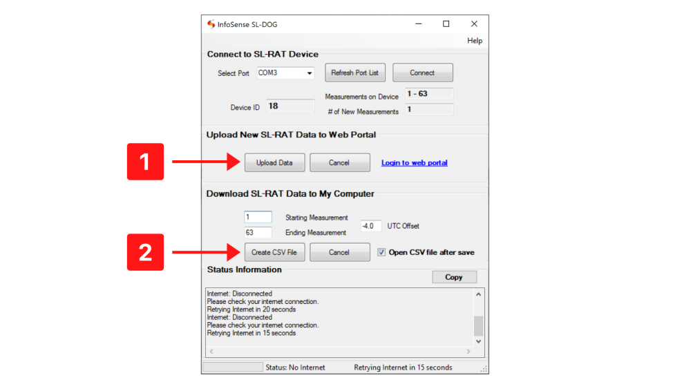 Upload Measurements - SL-DOG Users Manual - 1