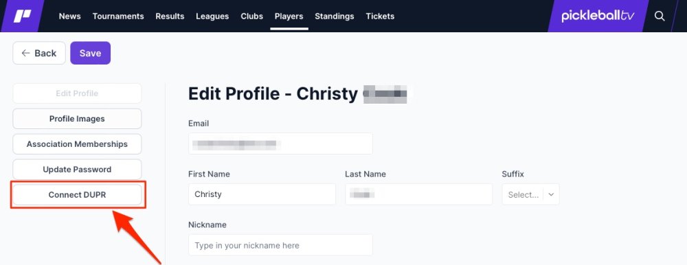 Connecting Your DUPR Account - PB Manual - 1
