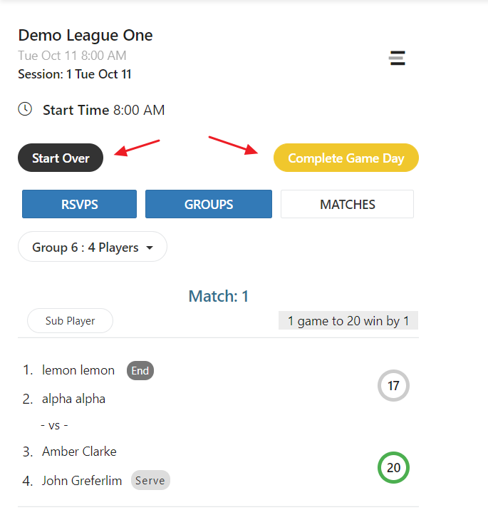 Completing the Game Day - PB Manual - 1