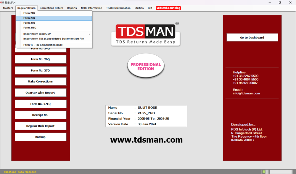 Predict Defaults - TDSMAN Ver. 14.1 - User Manual