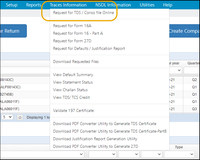 Request For Tds Conso File Online Tdsman Online Ver 1 1 User Manual