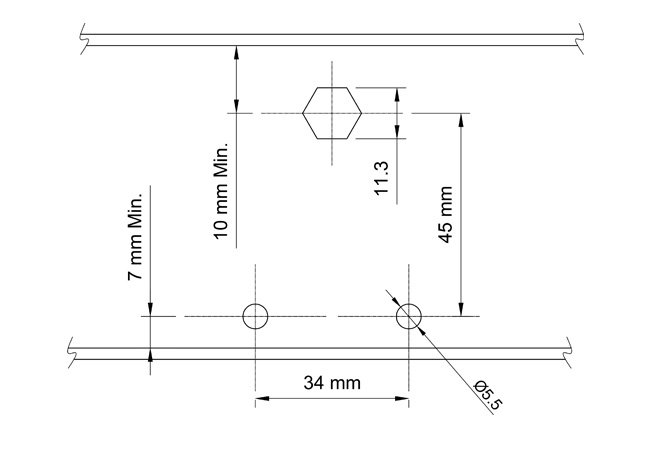 Non Threaded Motor End Hex Shaft Fixing Brackets - Senergy MDR & Gear ...