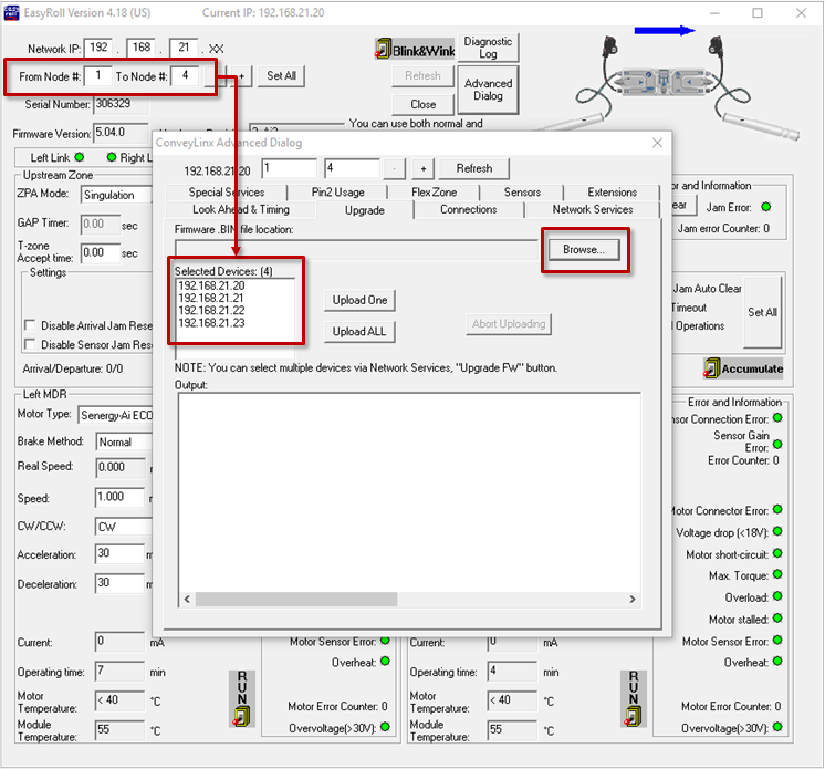 Upgrade Tab - ConveyLinx-Ai Family Complete Guide - 2.1