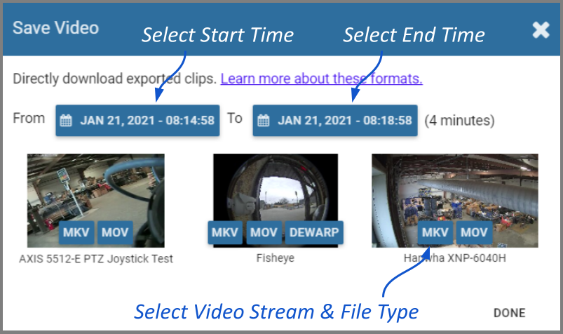 Export by Date/Time Range - Orchid Recorder User Guide - 21.3