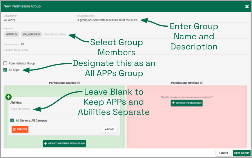 Add an “All APPs” Permission Group - Orchid Alto VMS Administrator ...