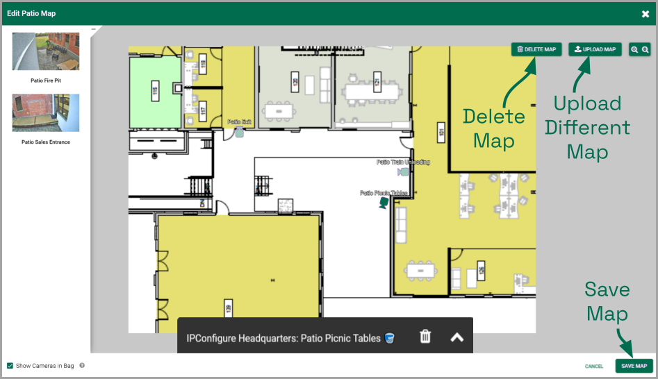 Delete a Map - Orchid Alto VMS Administrator Guide - 22.6