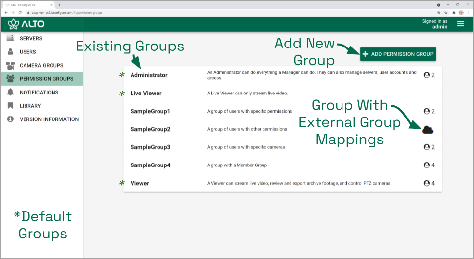 Add a Permission Group for Azure Active Directory - Orchid Alto VMS ...