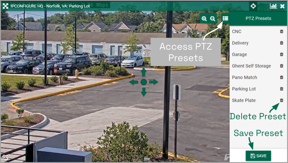 Managing PTZ Presets - Orchid Alto VMS Administrator Guide - 22.9