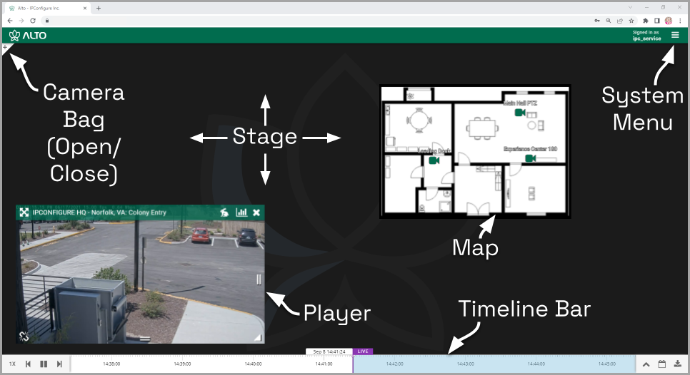 User Interface Overview - Orchid Alto VMS User Guide - 22.9