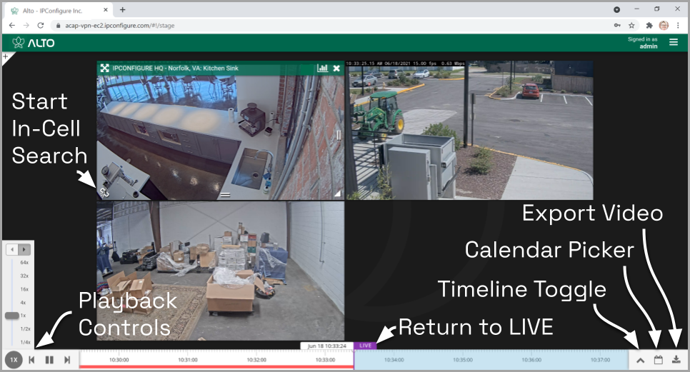 Viewing Video - Orchid Alto VMS User Guide - 22.6