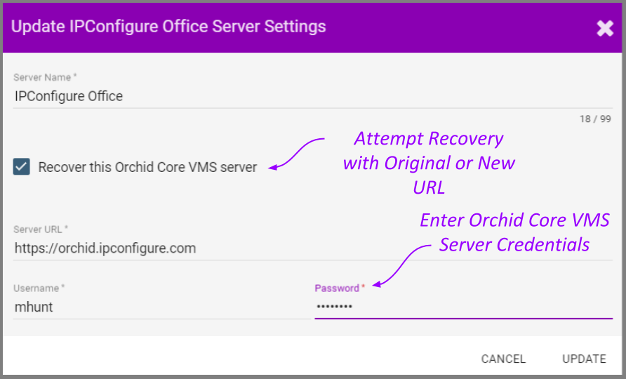 Edit Orchid Core VMS Server Settings - Orchid Hybrid/Fusion VMS ...