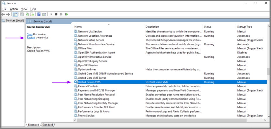 How to Manage the Orchid Fusion VMS Service in Windows - Orchid Fusion ... How to Manage the Orchid Fusion VMS Service in Windows - Orchid Fusion ...