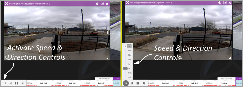 Playback Speed Control - Orchid Hybrid/Fusion VMS User Guide - 22.3