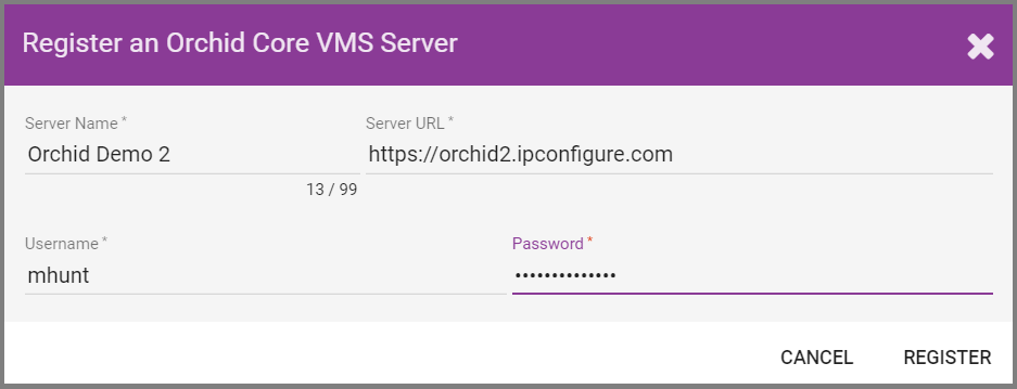 Add an Orchid Core VMS Server - Orchid Hybrid/Fusion VMS Administrator ...