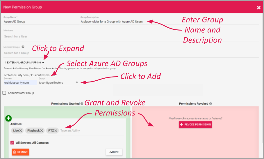 Add a Permission Group for Azure Active Directory - Orchid Hybrid ...