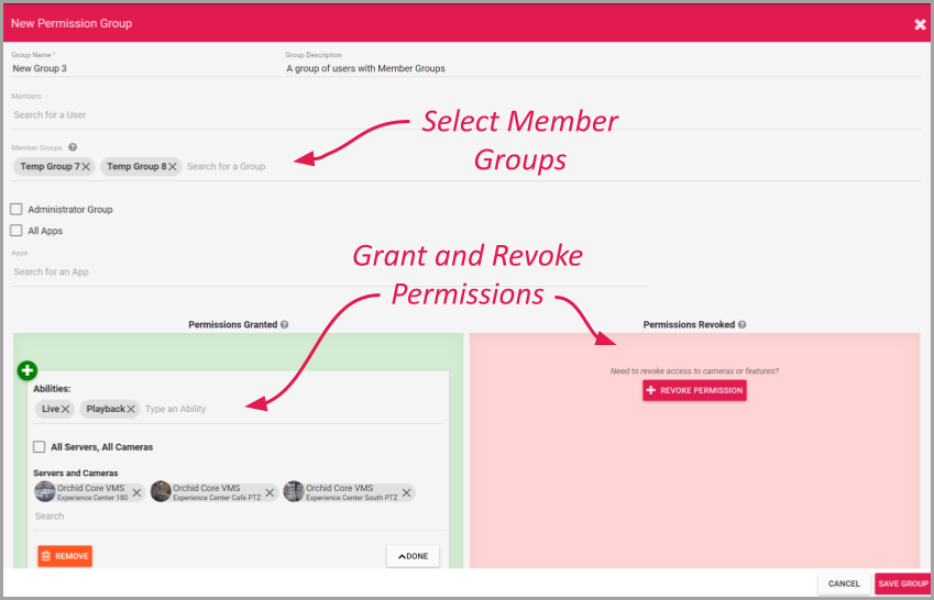 Add a Permission Group that Includes a Member Group - Orchid Hybrid ...