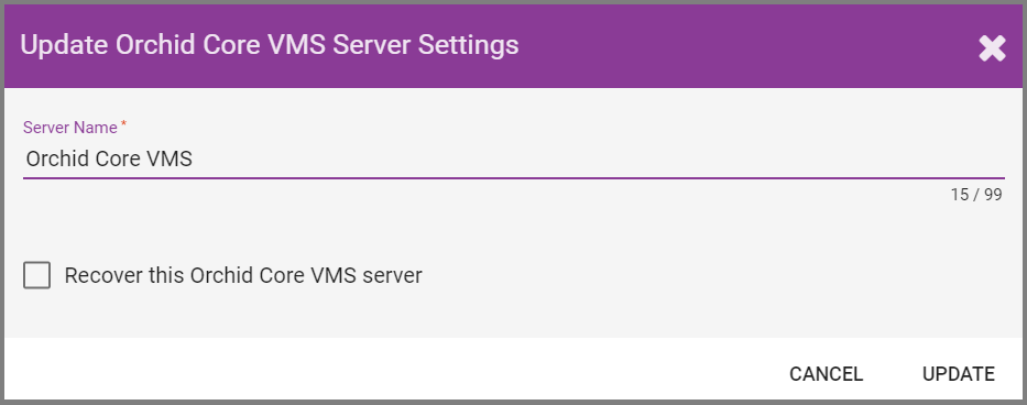 Edit Orchid Core VMS Server Settings - Orchid Hybrid/Fusion VMS ...