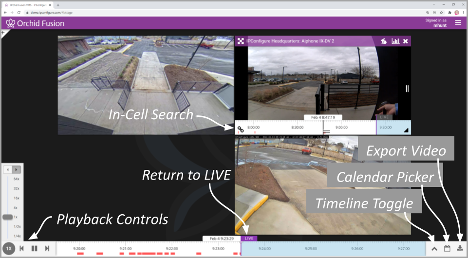 Viewing Video - Orchid Hybrid/Fusion VMS User Guide - 22.6