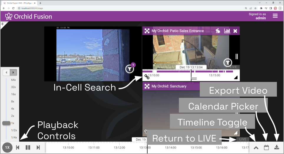 Viewing Video - Orchid Hybrid/Fusion VMS User Guide - 23.12